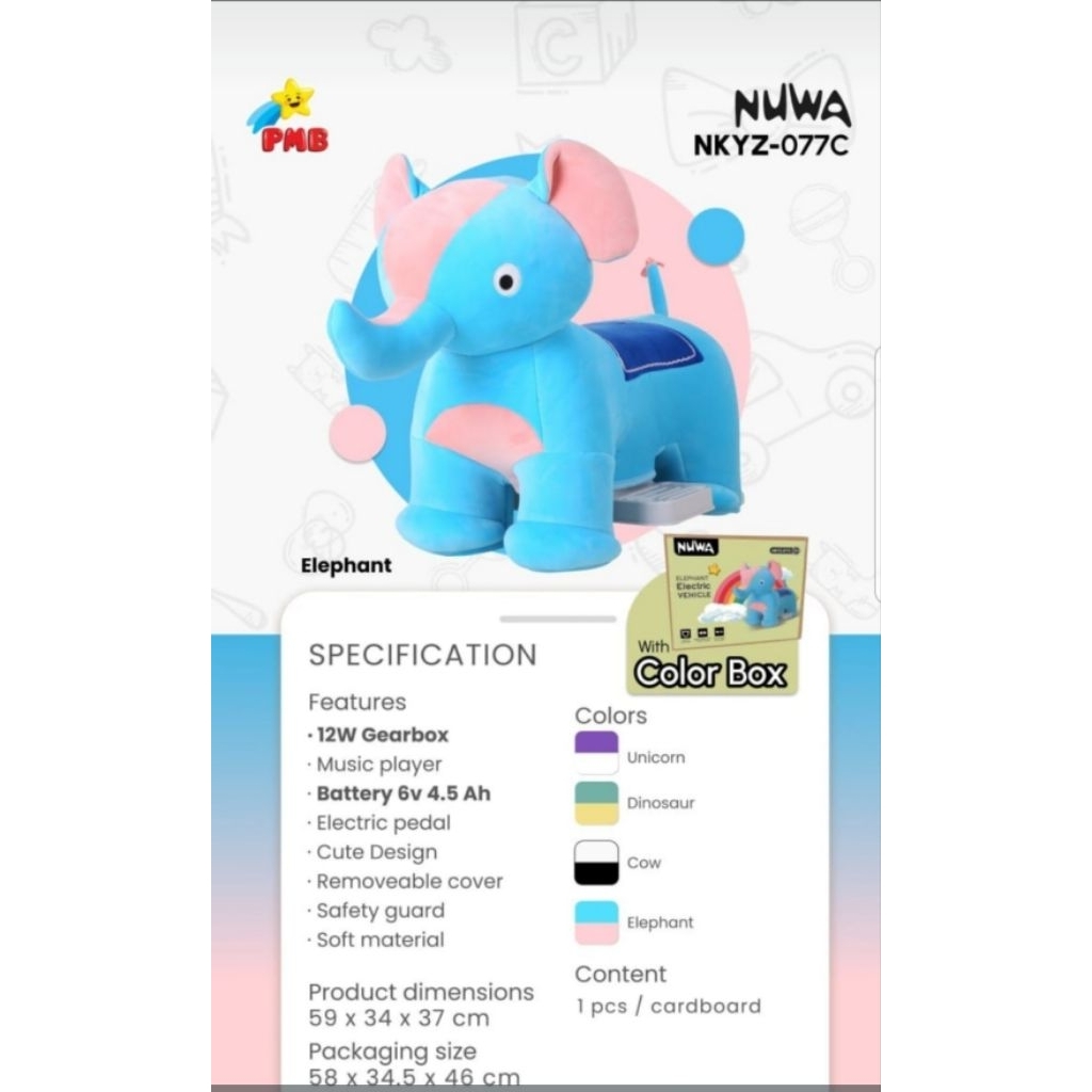 Jual MAINAN MOBIL AKI ANAK VEHICLE ANIMAL NUWA NKYZ 077C ZOOMOVE ...