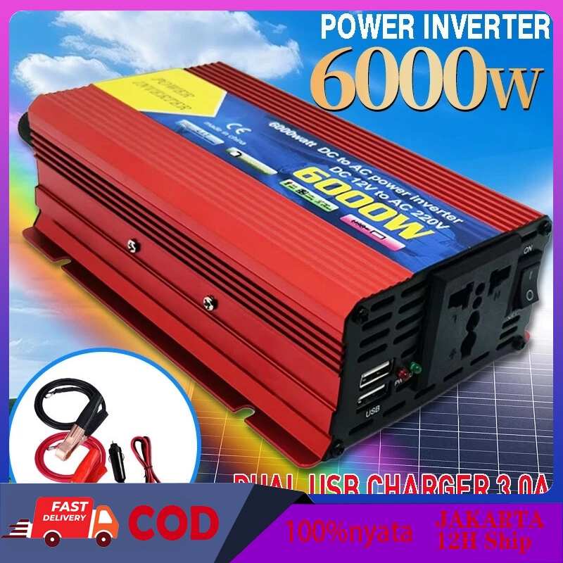 Jual Inverter 6000 Watt Power Inverter DC AC Aki listrik Serbaguna ...