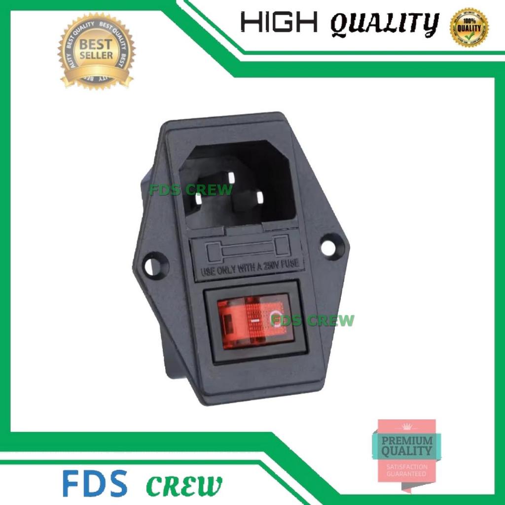 Jual Soket AC Power 3in1 Saklar Lampu + Fuse Holder Outlet | Shopee Indonesia