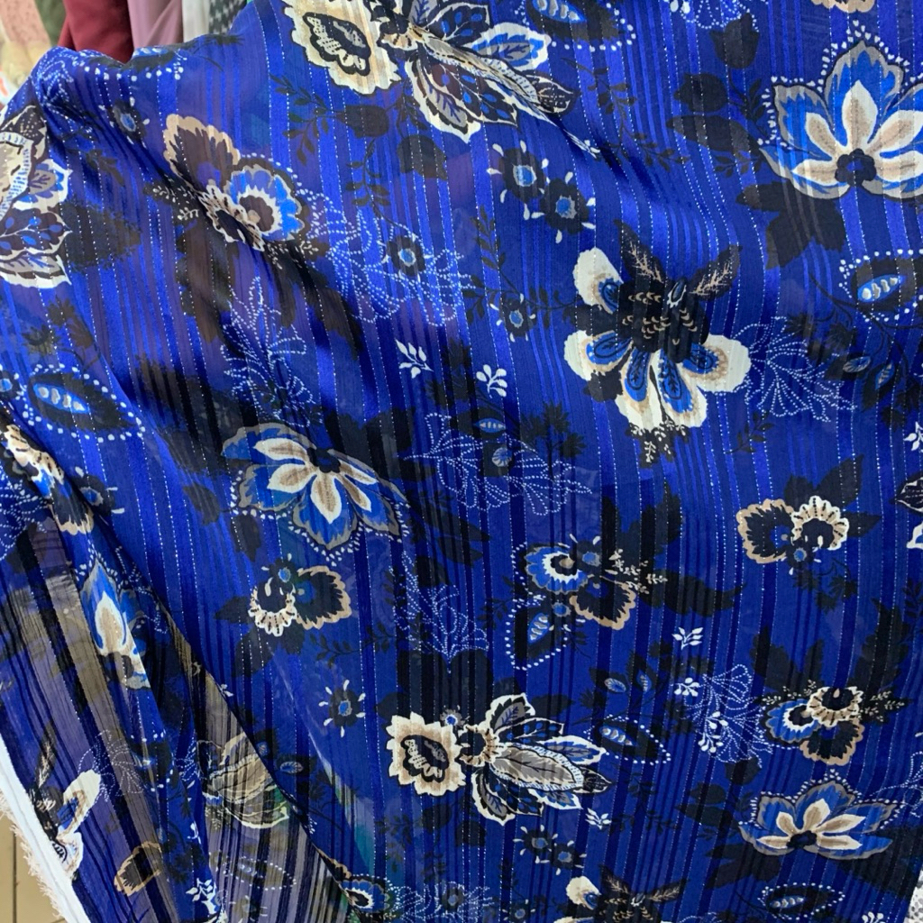 Jual kain sifon dobby motif - kain sifon glitter motif - kain chiffon ...