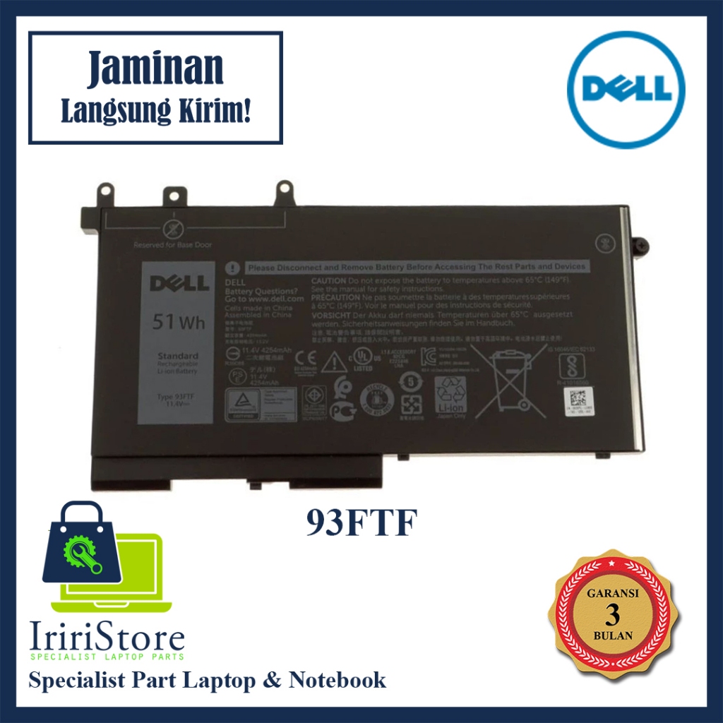 Jual Baterai Dell Latitude 5280 5480 5490 5491 5580 5590 5591 Precision ...