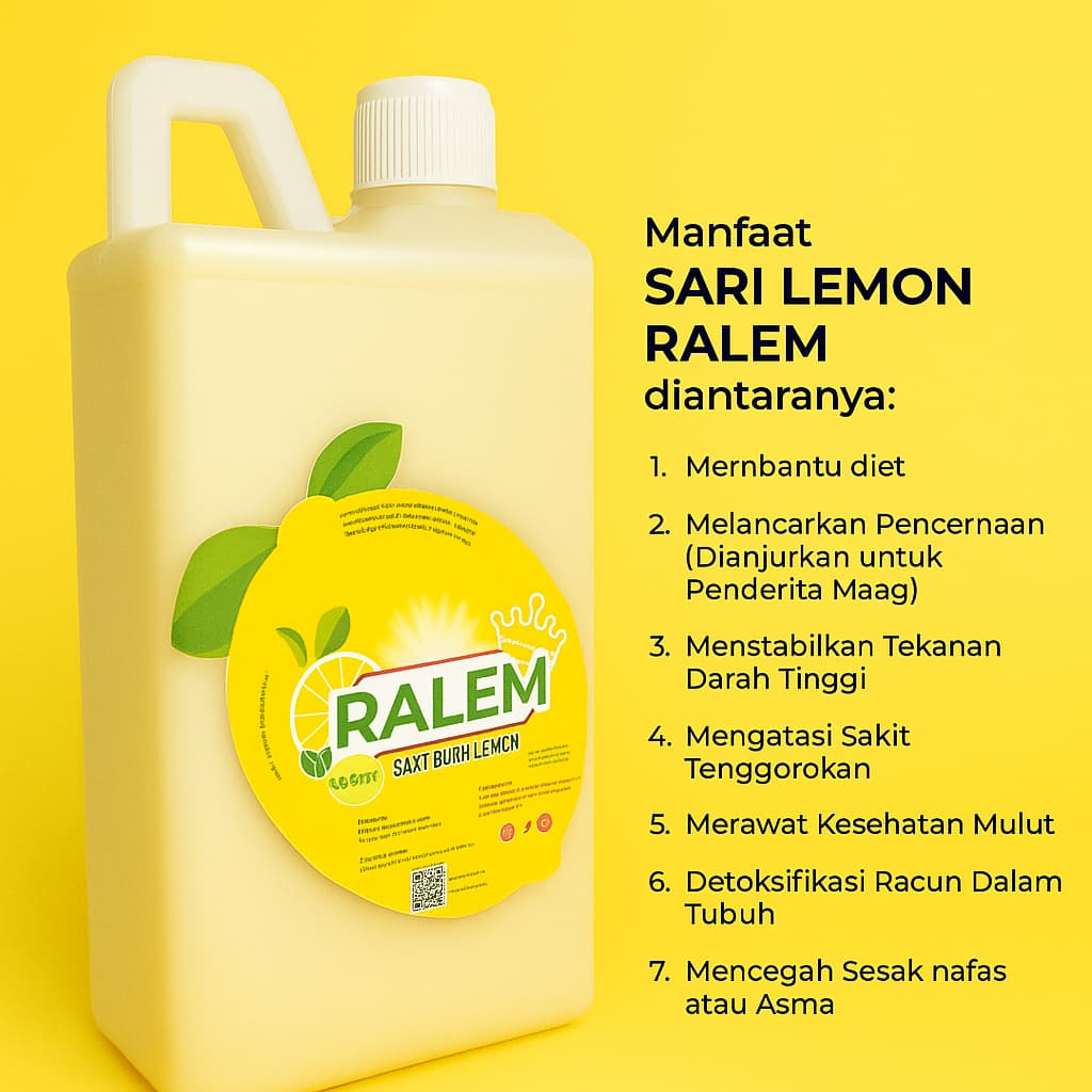 Jual Sari Buah Lemon Murni Ralem Untuk Diet Dan Kesehatan Tubuh 1 Liter ...