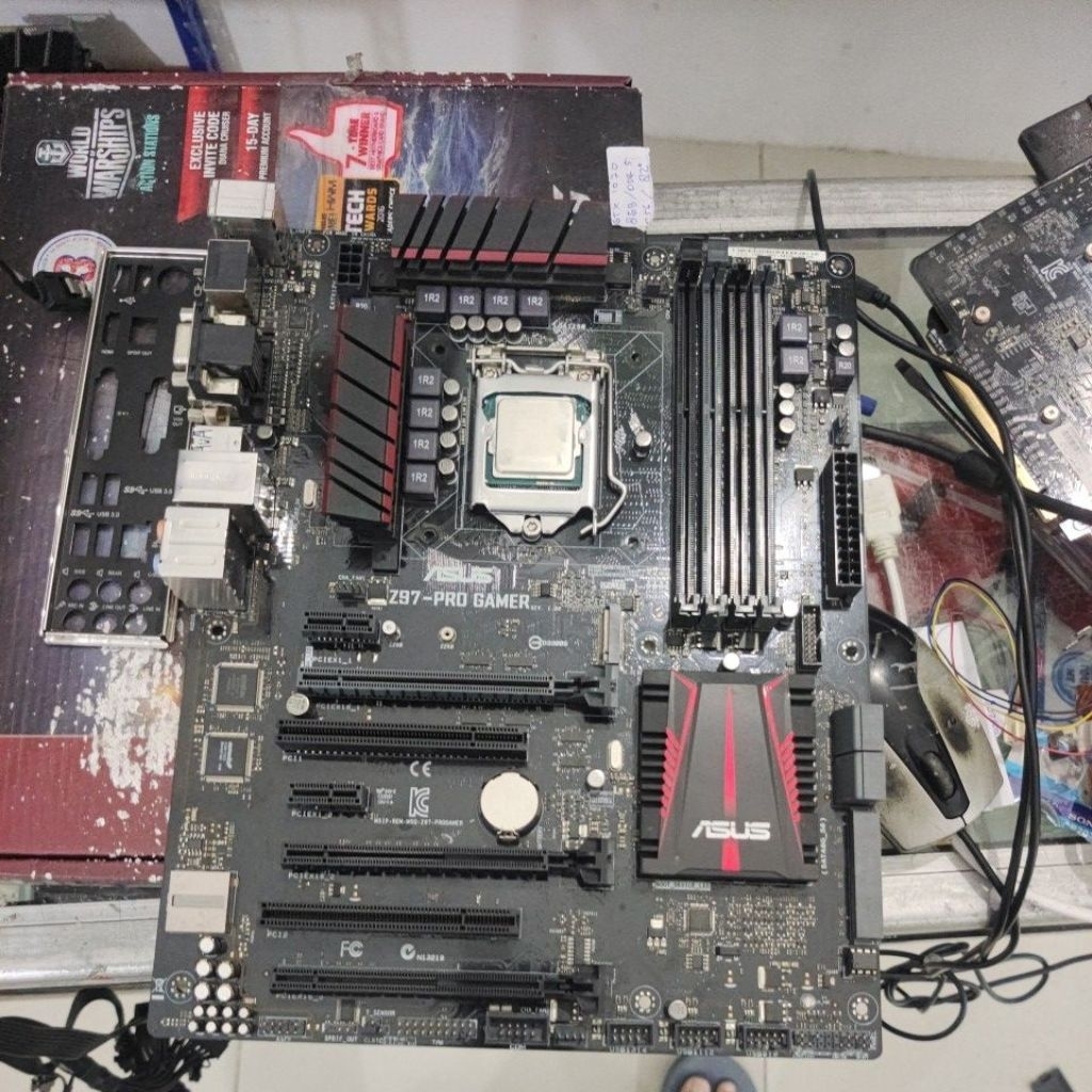 Jual mainboard Asus z97 pro gamer ddr3 + procsesor core i5 4690 gen4 ...