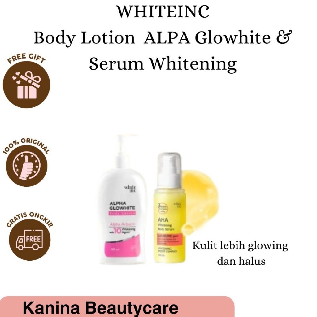 Jual White Inc Alpha Glowhite Body Lotion dan Body Serum AHA Whitening ...