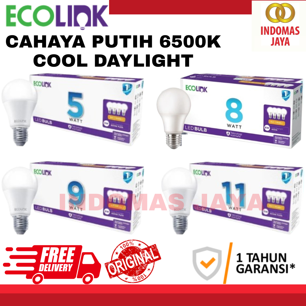 Jual ECOLINK LAMPU LED MULTIPACK 5W 8W 9W 11W BUNDLING ISI 4 LAMPU BULB ...