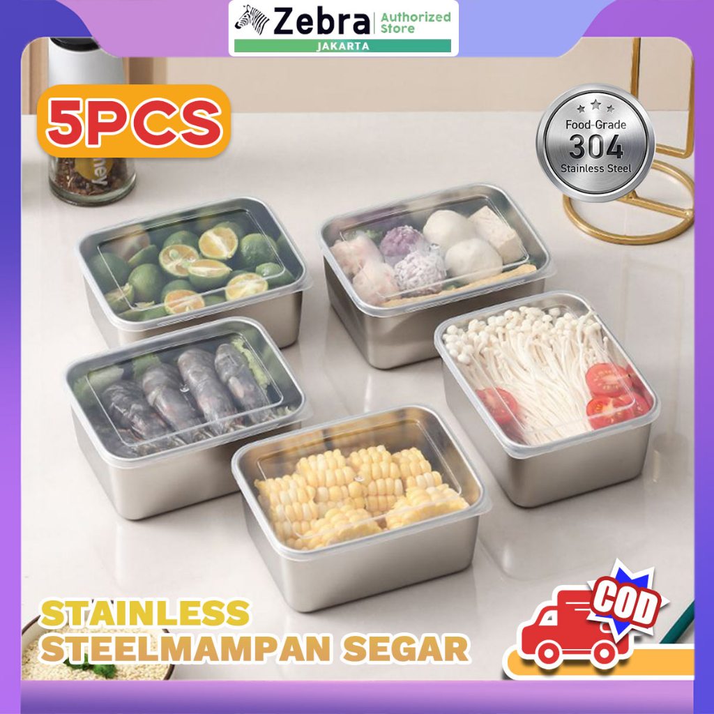 Jual 【COD】Zebra Food Box Stainless Steel 304 /Wadah Makanan Stackable ...