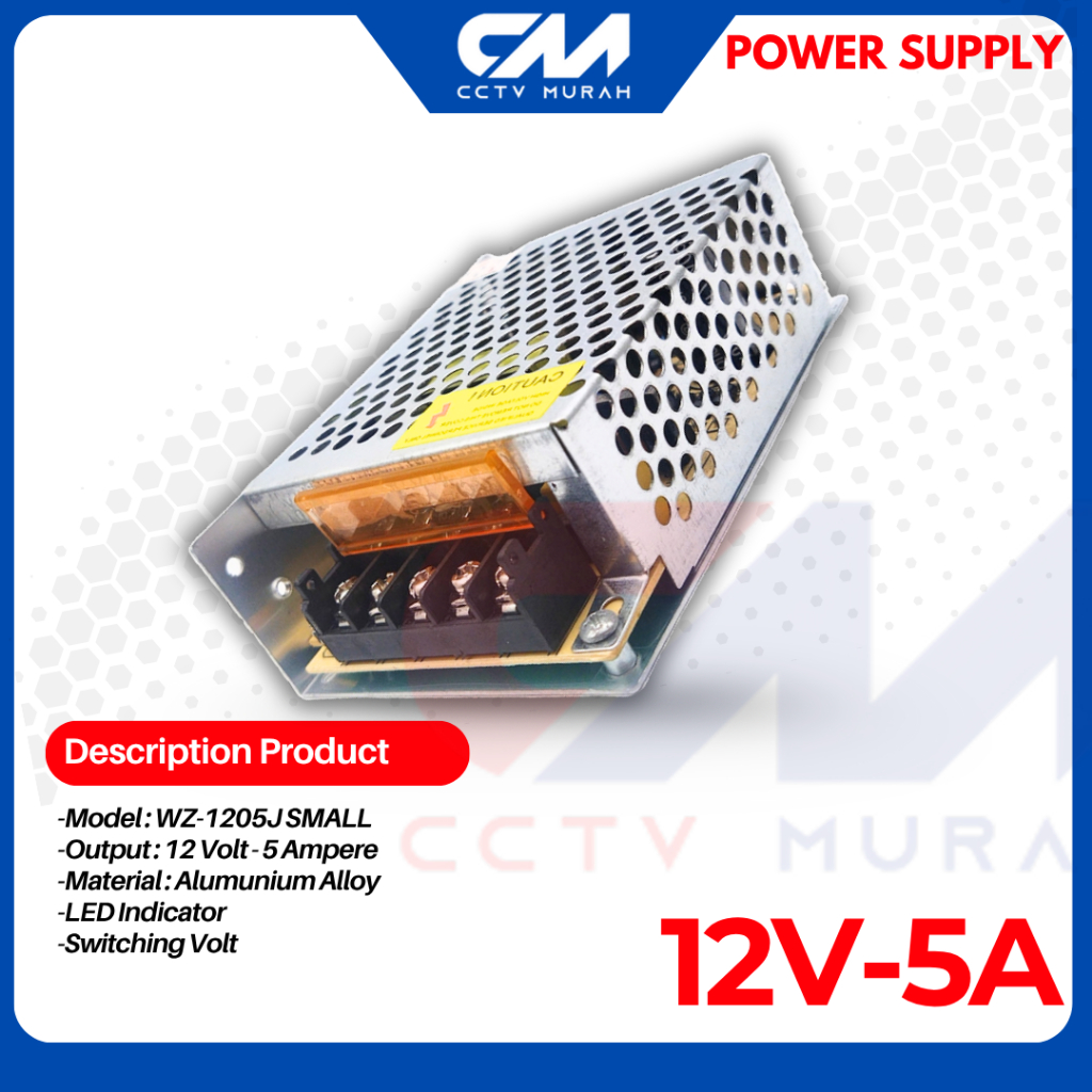 Jual POWER SUPPLY 5A/12V JARING Switching Power Supply PSU 12V 5A High Quality, 12 Volt 5 Ampere ...