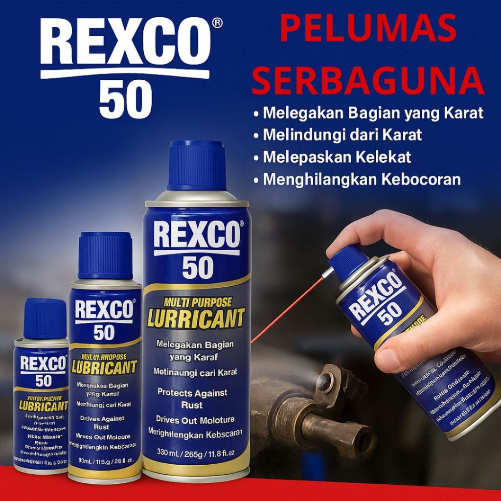 Jual REXCO 50 Multi Purpose Lubricant 500 ML Cairan Pelumas Serba Guna ...