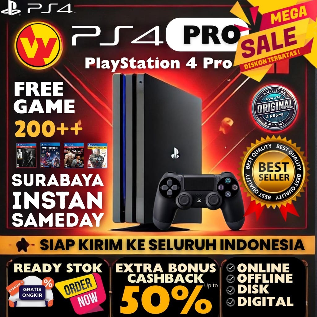 Jual SONY PS4 PRO 2TB PlayStation 4 PRO 2TB GARANSI 1 TAHUN BUNDLE GAME HITS TERBARU | Shopee ...