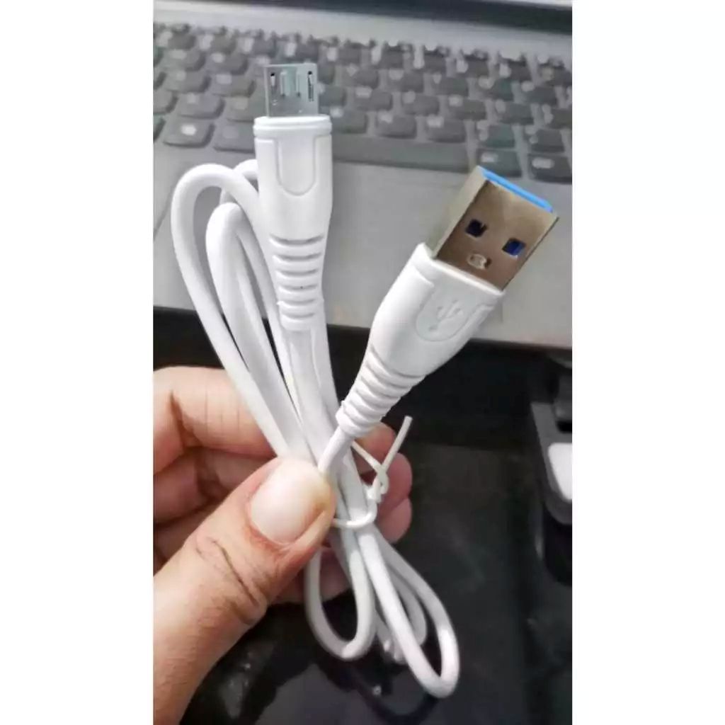 Jual Kabel Data USB MICRO Charging Panjang 1 Meter Putih Polos Murah | Shopee Indonesia