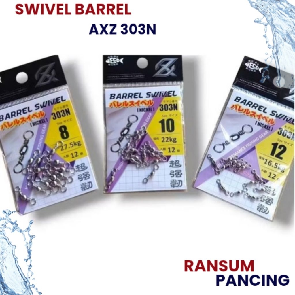 Jual Kili Kili Pancing Swivel Barrel AXZ 303N Nickle 1 Bungkus Isi 12 ...