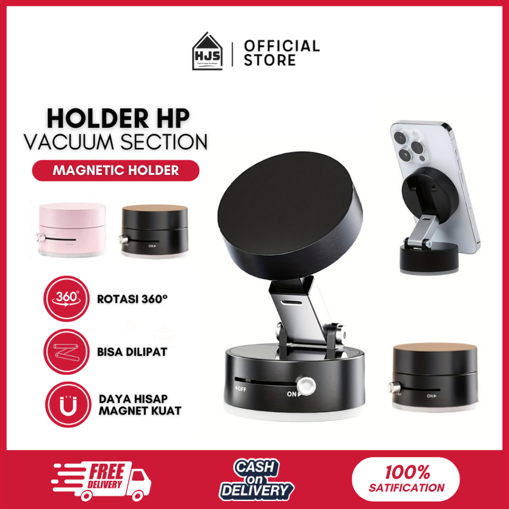 Jual HJS Holder Hp Magnetic Phone Holder 360° Rotation Adjustable ...