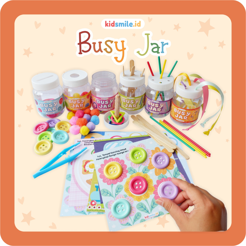 Jual Busy Jar Kidsmile Mainan Montessori Anak Sensori Motorik Mainan ...