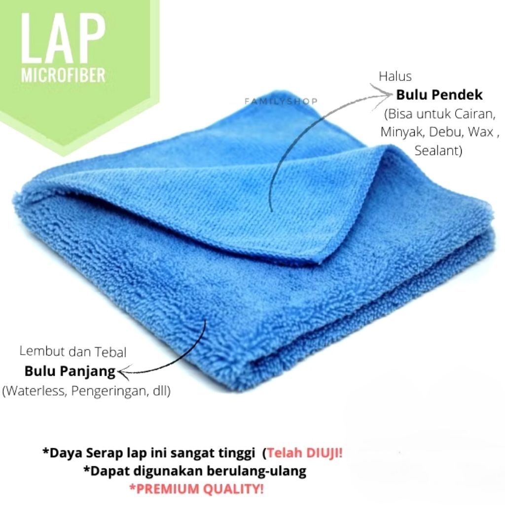 Jual Handuk lap microfiber premium tebal lembut serap dual side ...