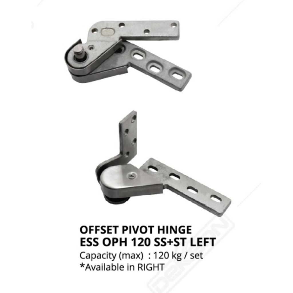 Jual HINGE DEKKSON OFFSET PIVOT ESS OPH 120 RIGHT / LEFT SS+ST | Shopee ...