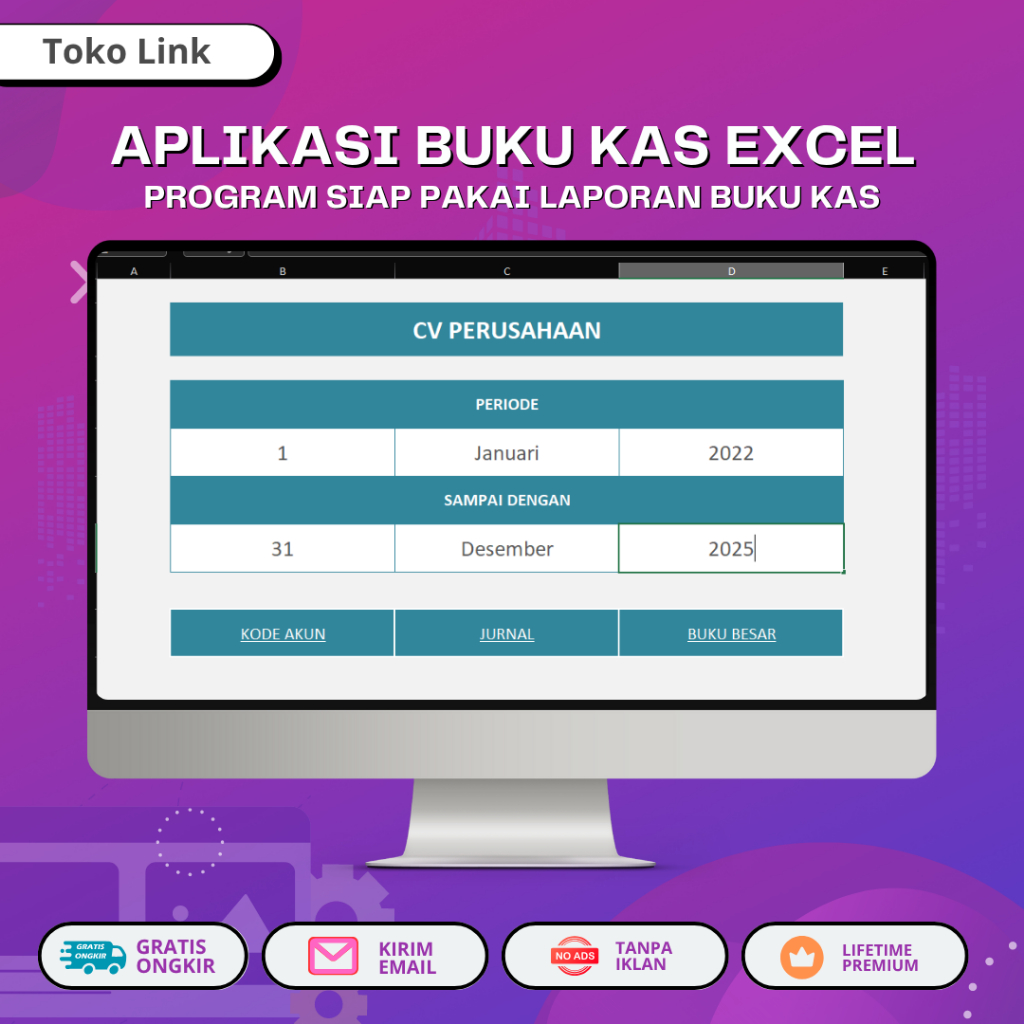 Jual Laporan Excel BukuKas Lengkap - Program Siap Pakai Laporan Buku Kas | Shopee Indonesia