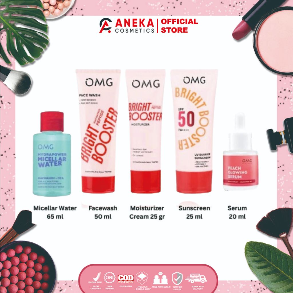 Jual OMG Paket Skincare OMG 2in1 3in1 4in1 Face Wash Moisturizer Serum ...