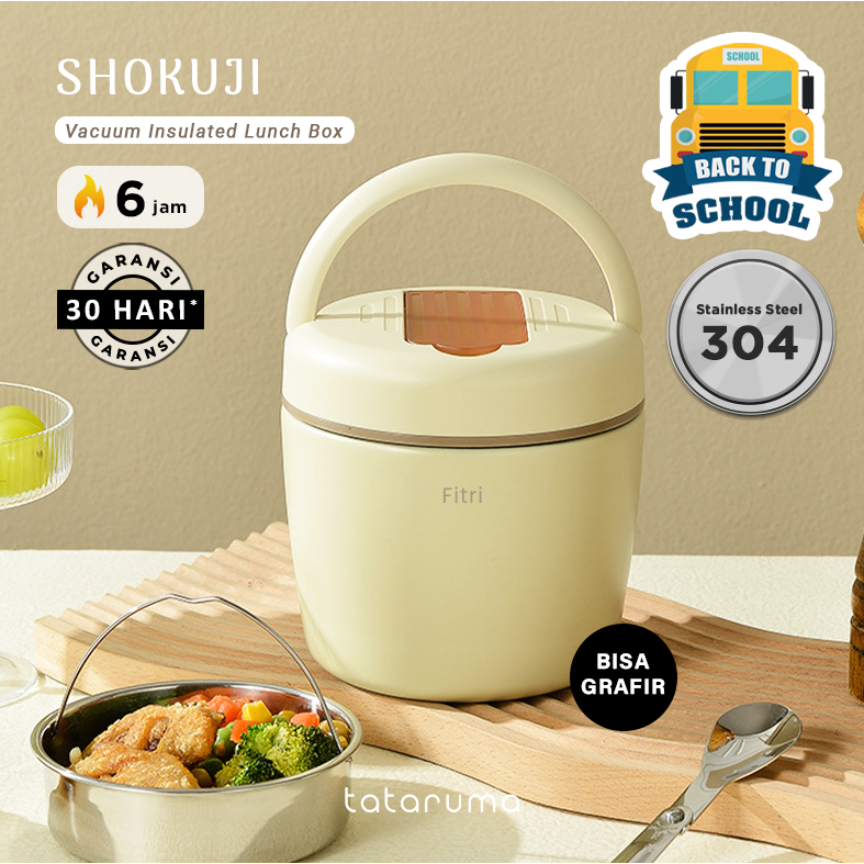 Jual TATARUMA Shokuji GRAFIR - Lunch Box Bulat Tahan Panas 6 Jam Vacuum ...