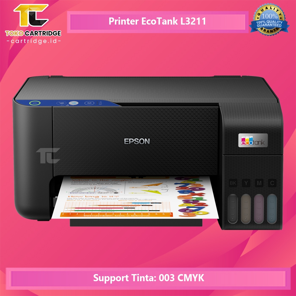Jual Printer Eco Tank L3210 L3211 L3216 All in One Tinta 003 dyabase Art paper Sublim A4 ...