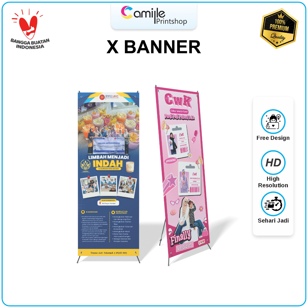 Jual Cetak X Banner Custom Standing Banner Spanduk Berdiri Satu Set ...