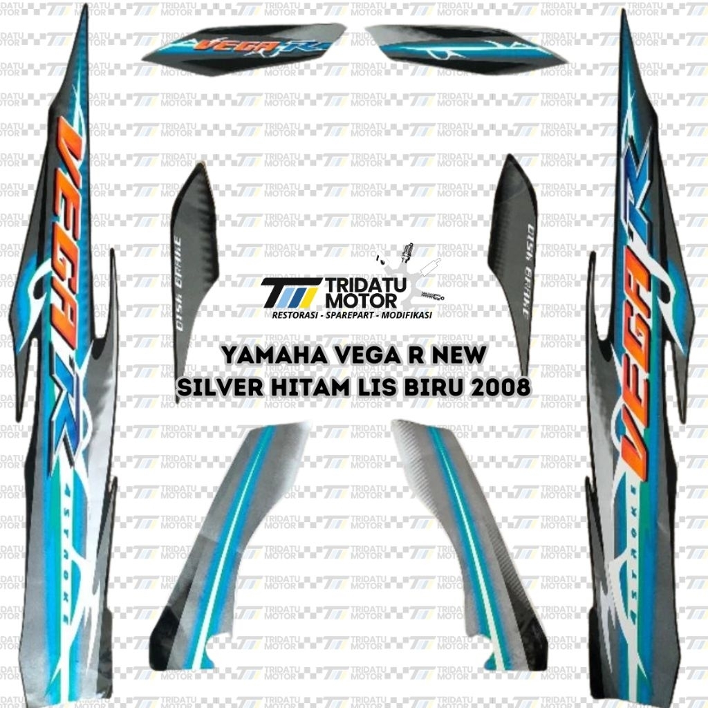Jual STRIPING VEGA R NEW 2007 2008 SILVER HITAM BIRU MERAH KUALITAS ...