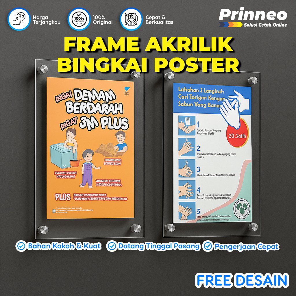 Jual FRAME AKRILIK, BINGKAI POSTER, DISPLAY POSTER AKRILIK, PIGURA ...