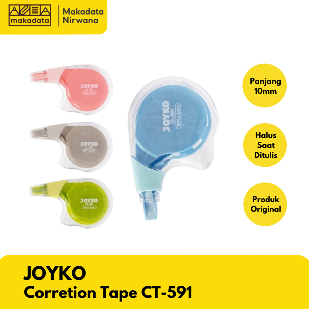 Jual JOYKO CORRECTION TAPE / STIPO KERTAS CT-591 (1 PCS) | Shopee Indonesia