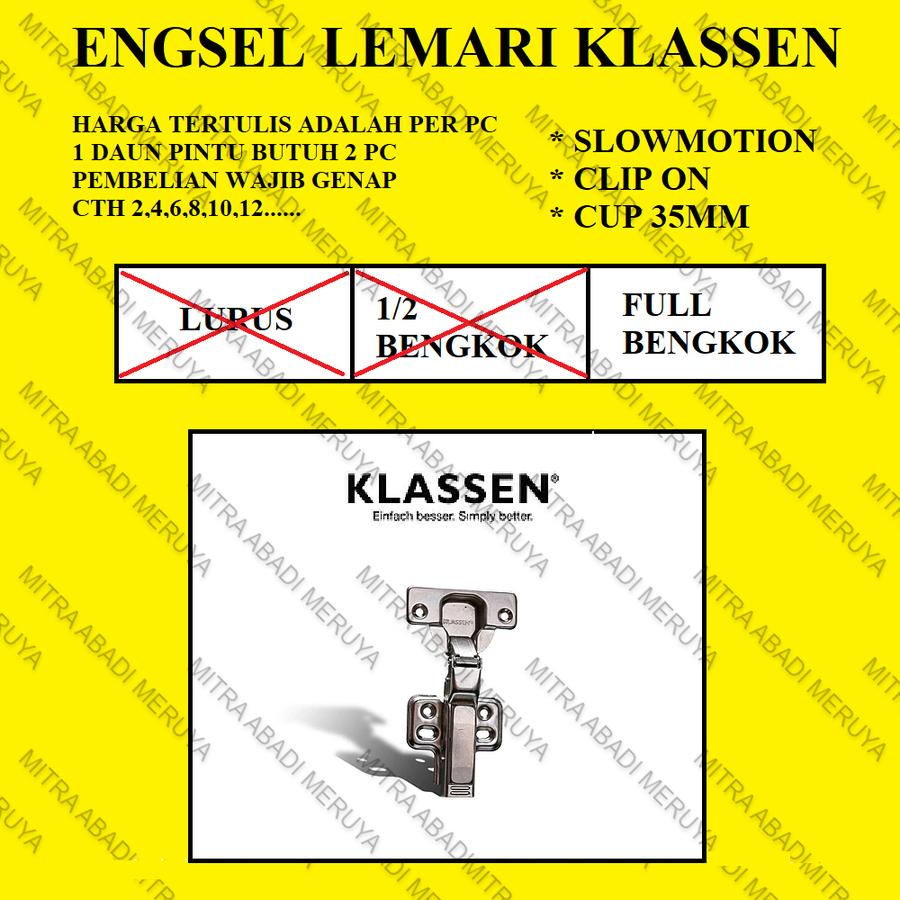 Jual Engsel Lemari KLASSEN 3337 - Full Bengkok | Shopee Indonesia