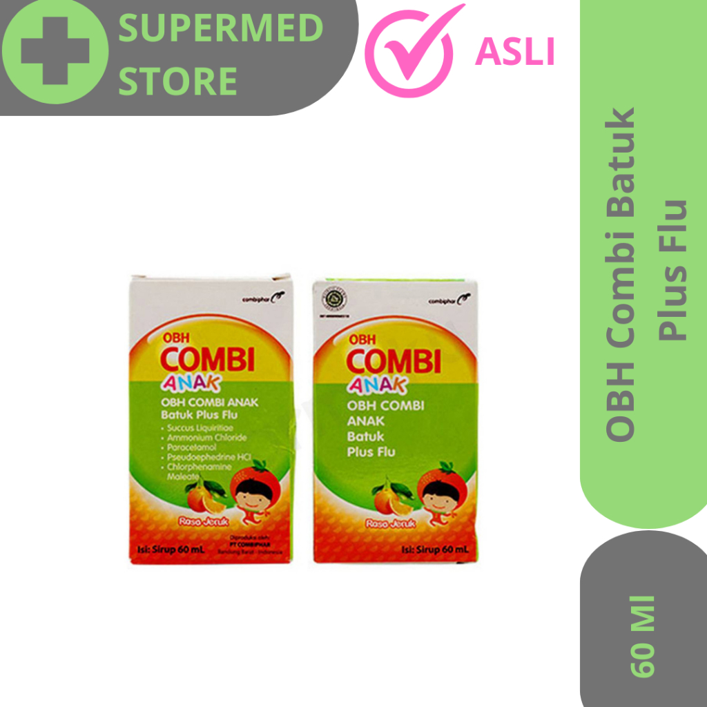 Jual OBH Combi Anak Batuk Plus Flu 60 Ml Jeruk / Madu / Obat Batuk Anak ...