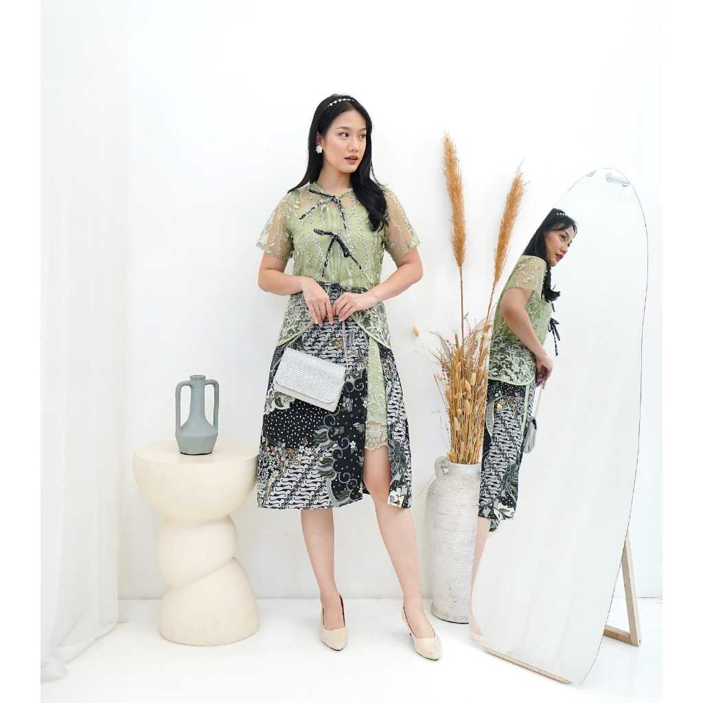 Jual REALPIC Dress Batik Kezia 2in1 2 Ukuran L & XL Fashion Pakaian ...