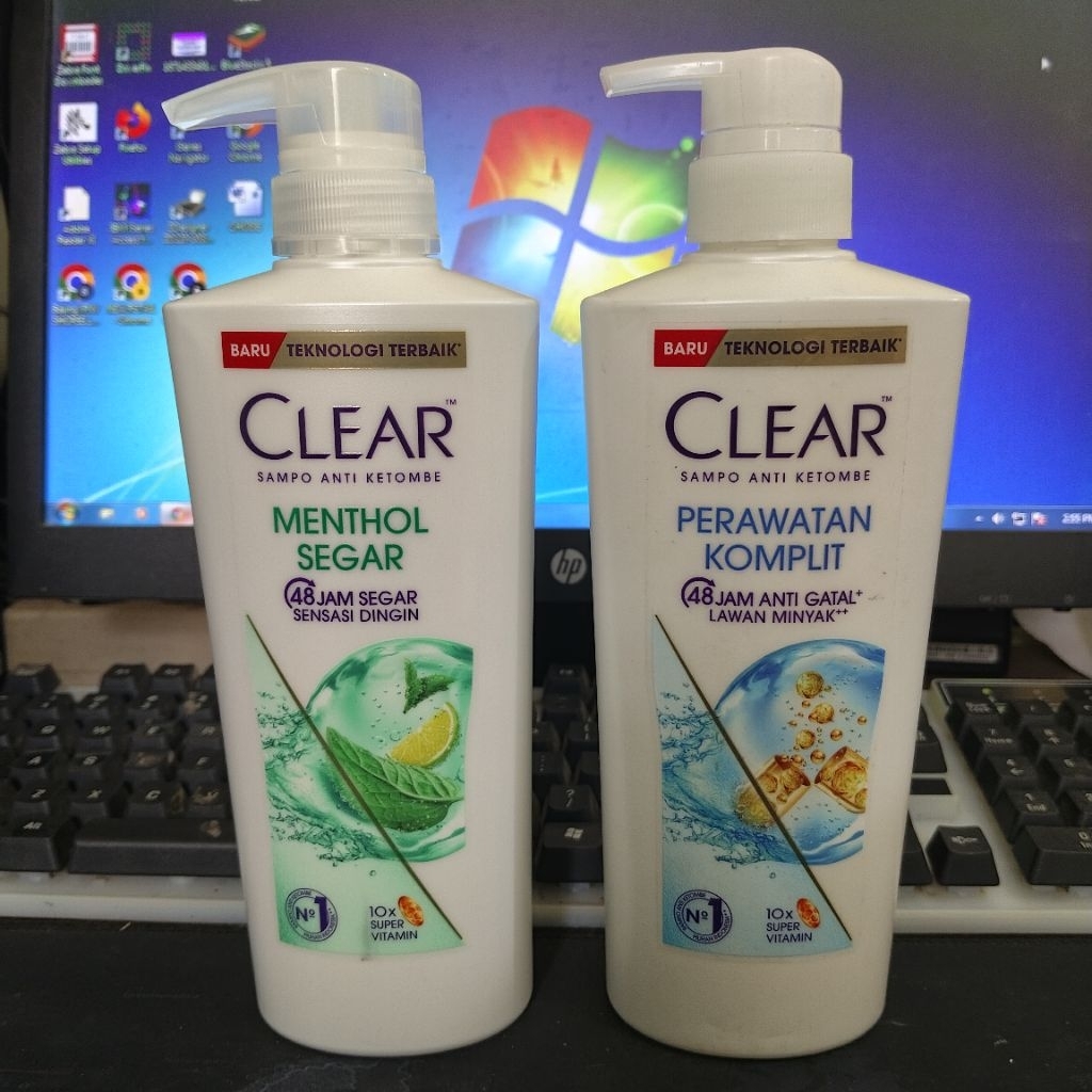 Jual CLEAR Sampo Anti Ketombe MENTHOL SEGAR & PERAWATAN KOMPLIT 400ML ...