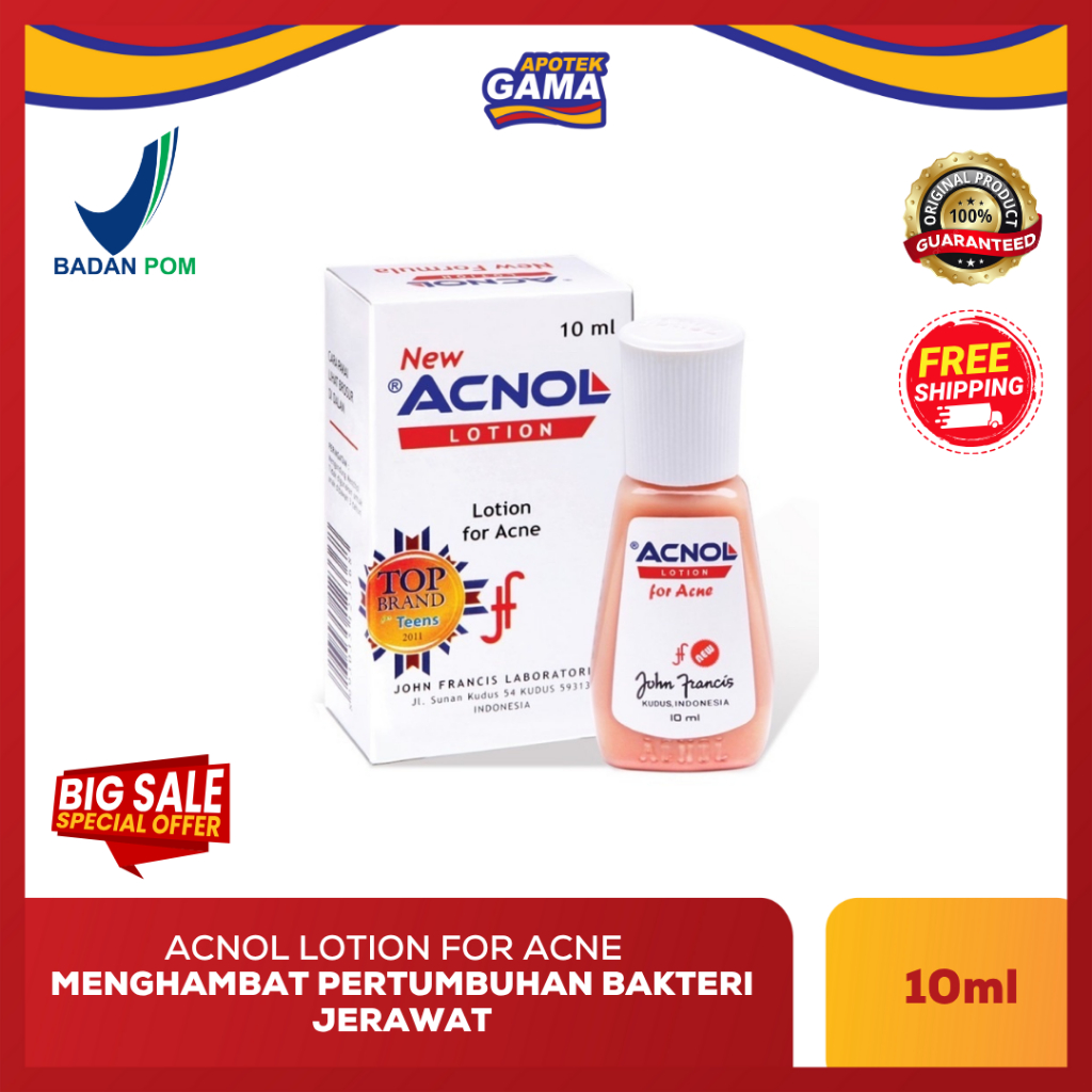 Jual Acnol Acne Lotion 10ml Obat Totol Jerawat Ampuh Redakan Meradang ...