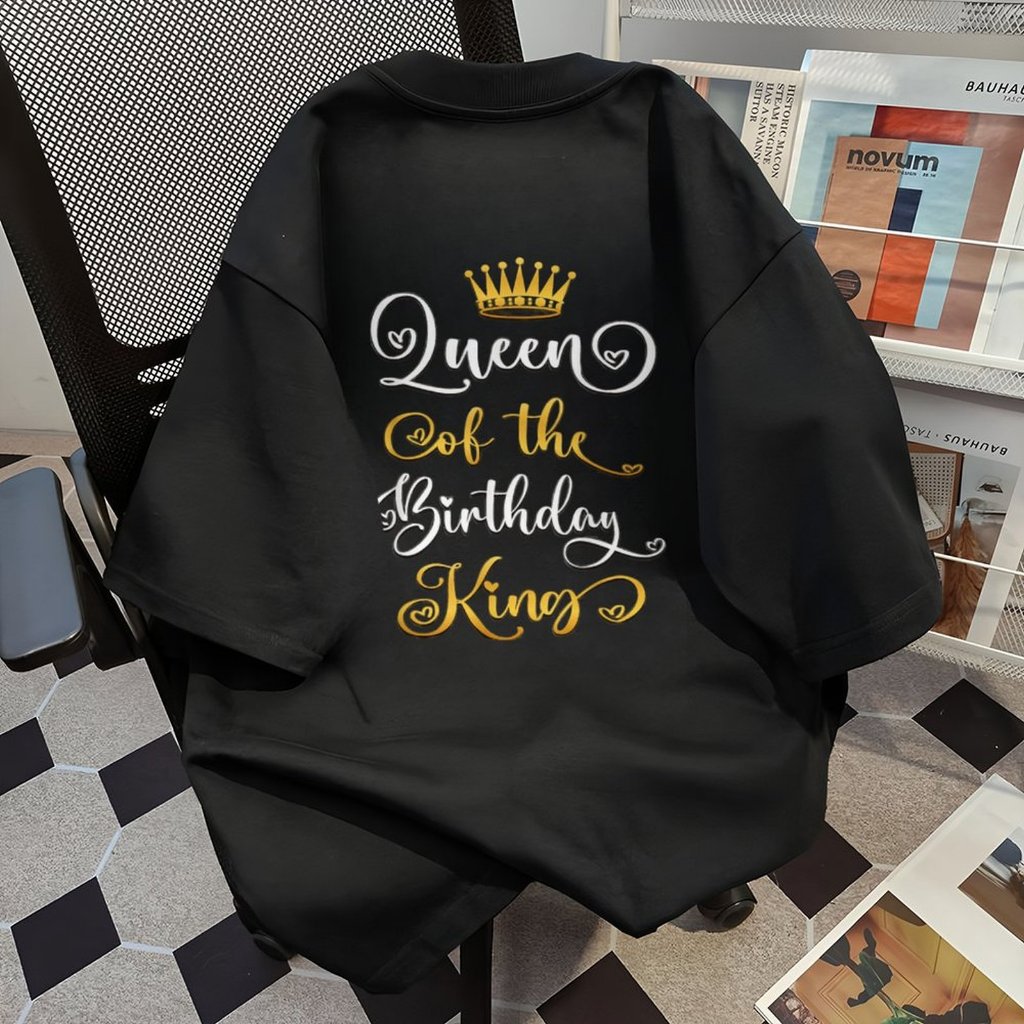Jual Kaos trend, dengan gambar "Ratu Raja Ulang Tahun" dan mahkota ...