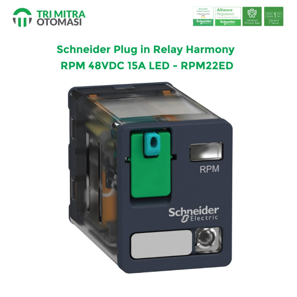 Jual Schneider Plug in Relay Harmony RPM 48VDC 15A LED - RPM22ED | Shopee Indonesia