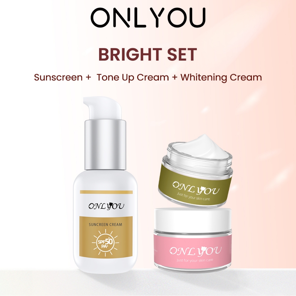 Jual ONLYOU PENCERAH MOISTURE 3Pcs SET Bright Stuff Tone Up Cream + SPF ...
