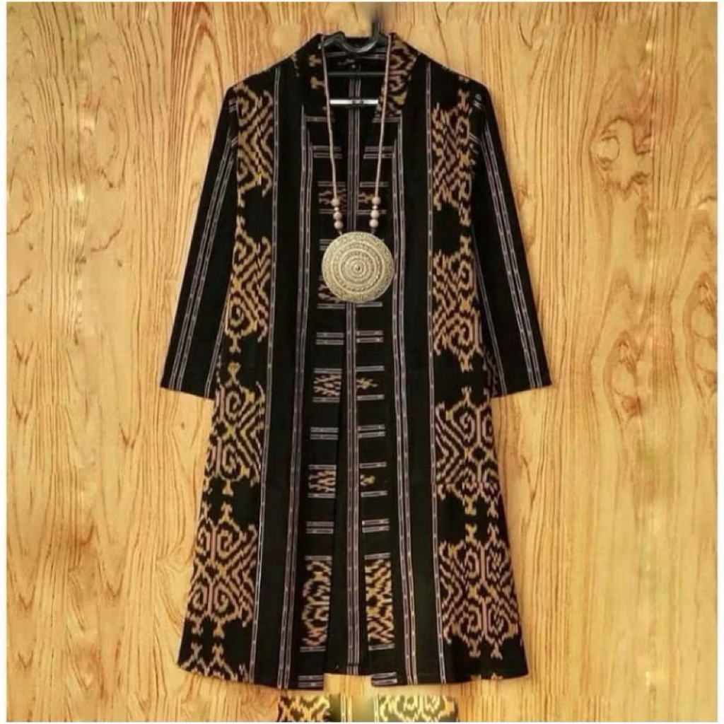 Jual [READY] Long Outer batik tenun ethnic rote salur palu donggala ...