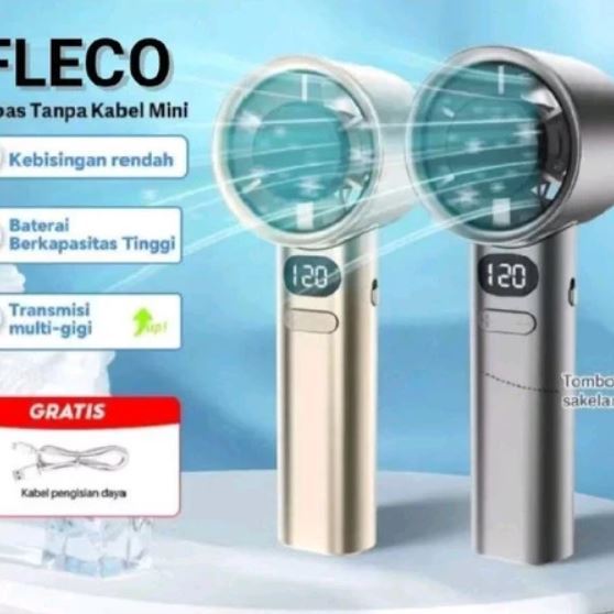 Jual Kipas Angin Bladeless Hand Fan portable tanpa baling Fleco F011 ...