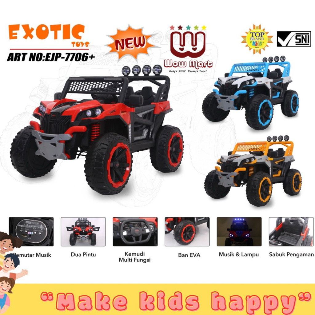 Jual MOBIL MAINAN AKI EJP 7706+ BAN EVA ( BAN KARET ) | Shopee Indonesia