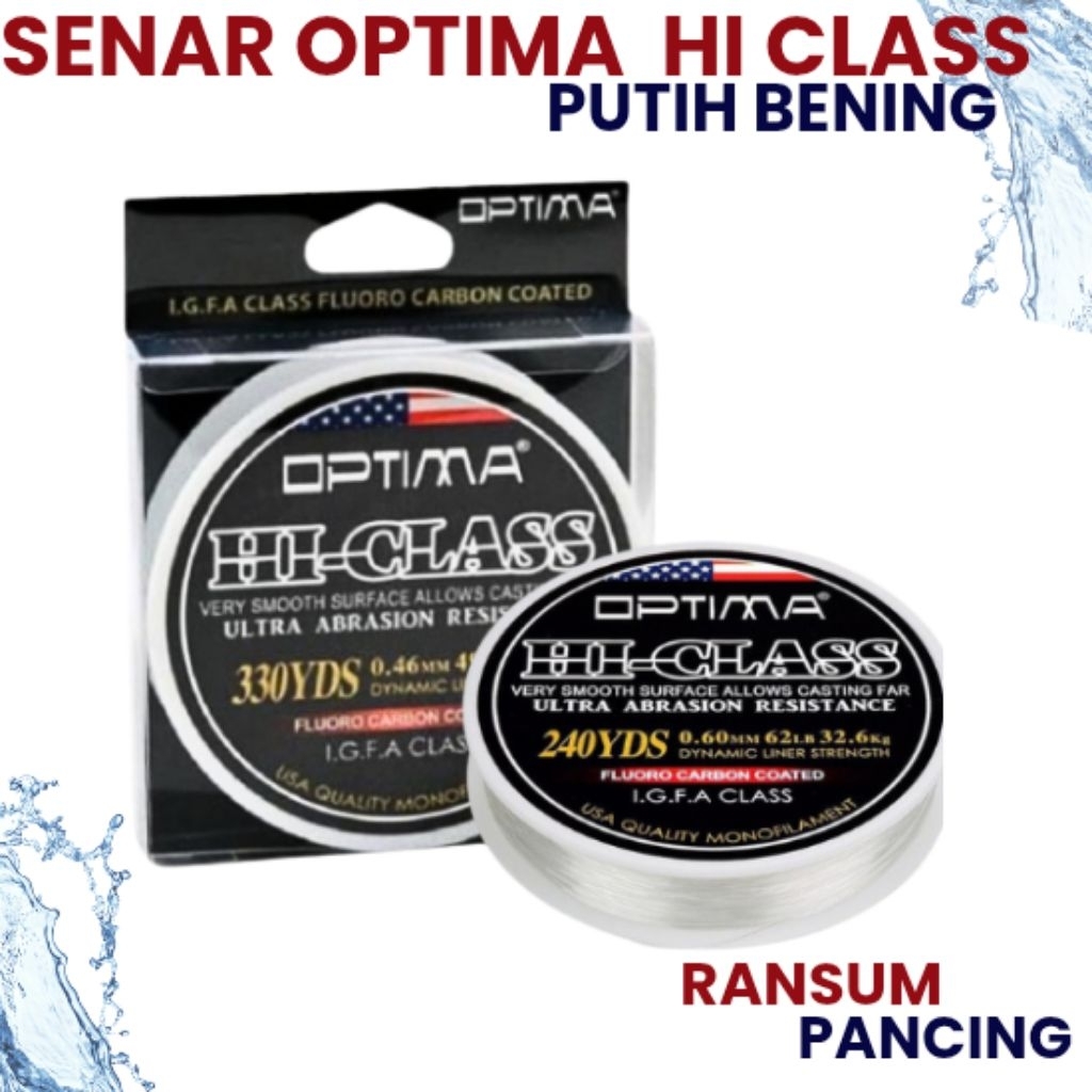 Jual Senar Pancing Super Kuat Optima Hi Class Putih Bening Fluorocarbon ...
