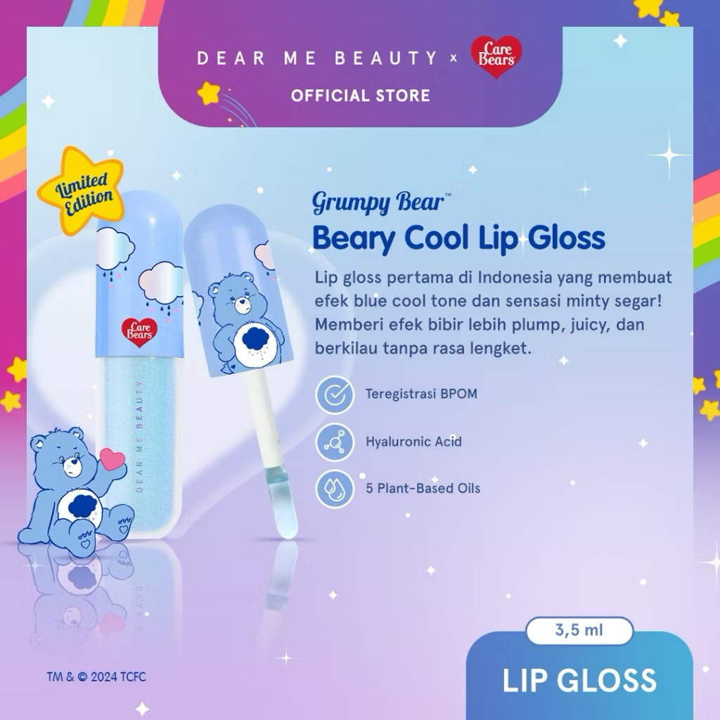 Jual Dear me beauty x care bears lip gloss (NEW) | Shopee Indonesia