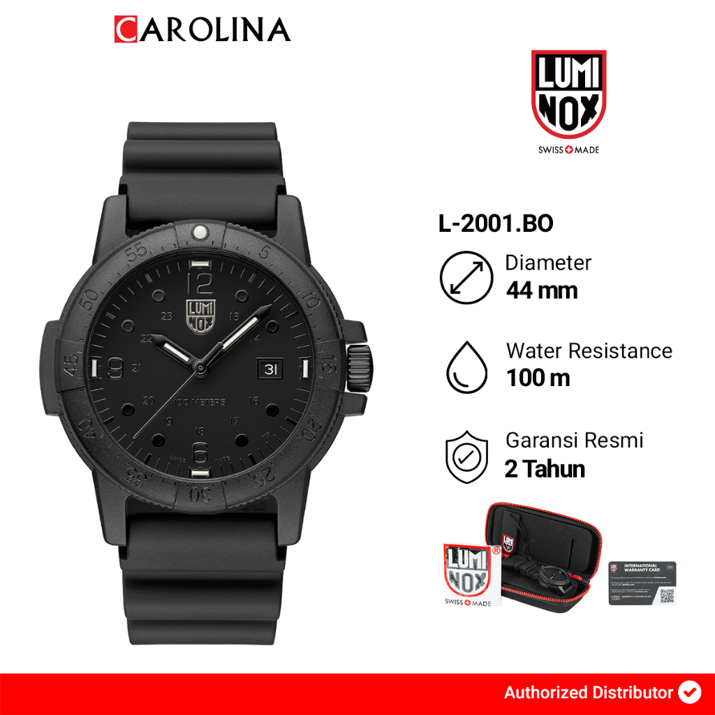 Jual Jam Tangan Pria Luminox L-2001.BO Sea Bass Series Black Dial ...