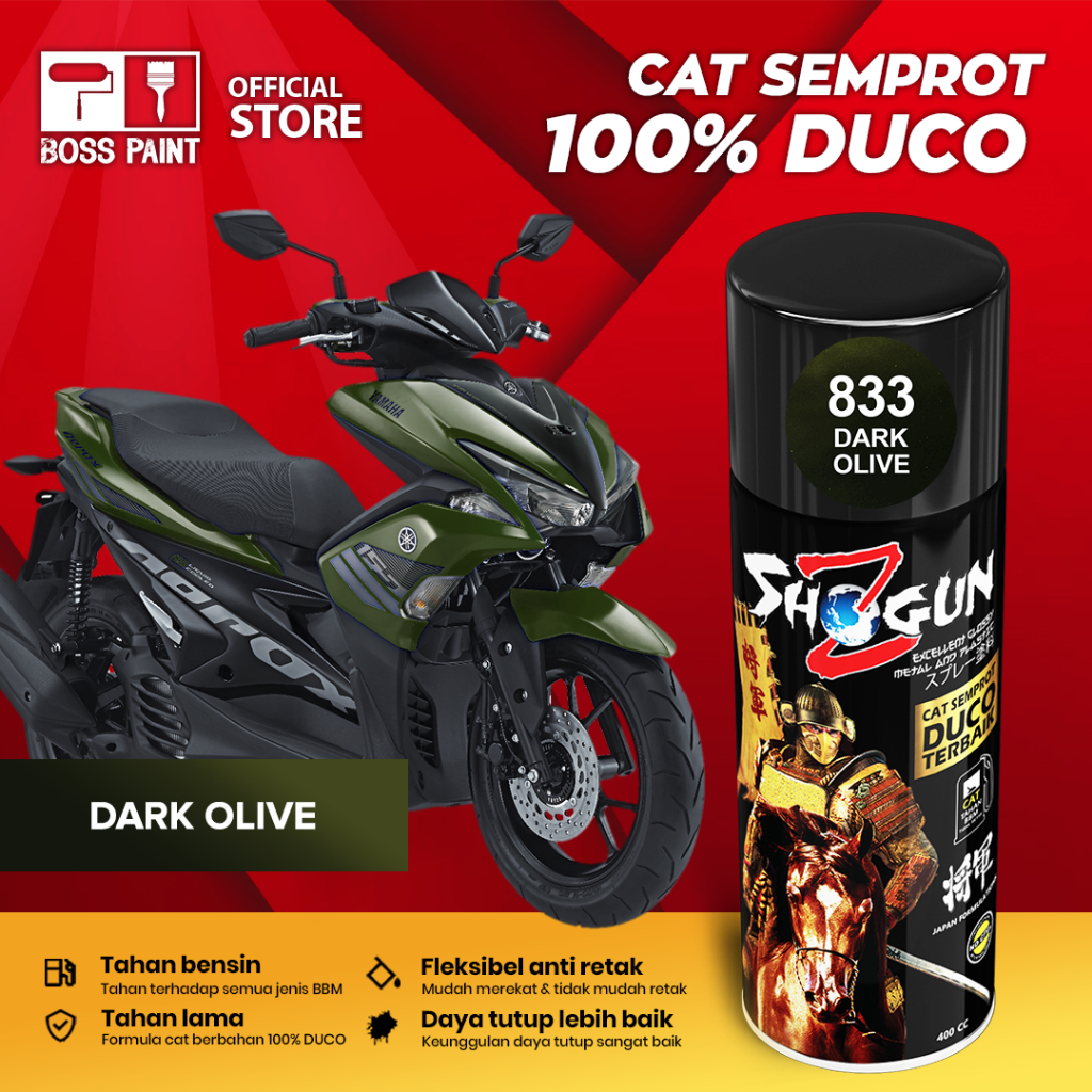 Jual Pilox Pylox Pilok Shogun Z Paint Duco Dark Olive Motor Dark Series ...