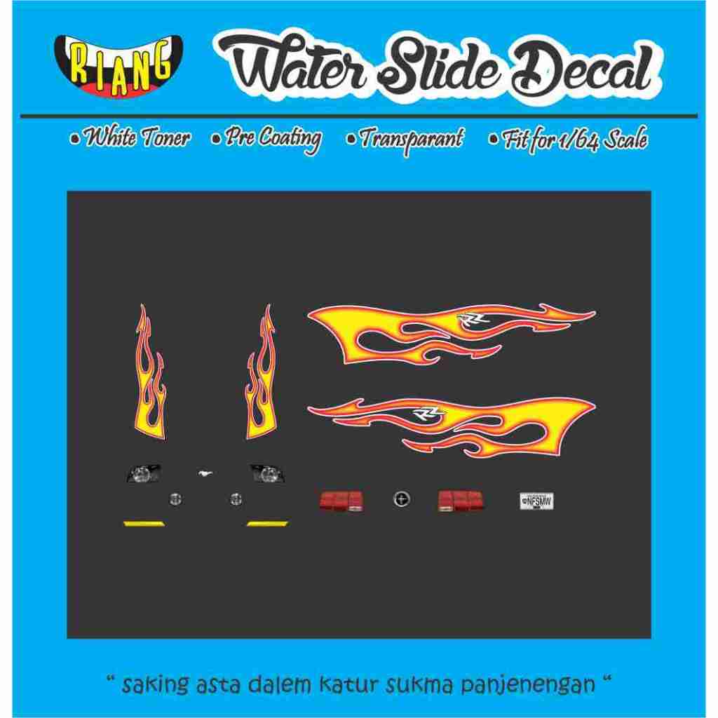 Jual Decal Waterslide Hot Wheels Ford Mustang GT 2007 Razor NFS Most ...