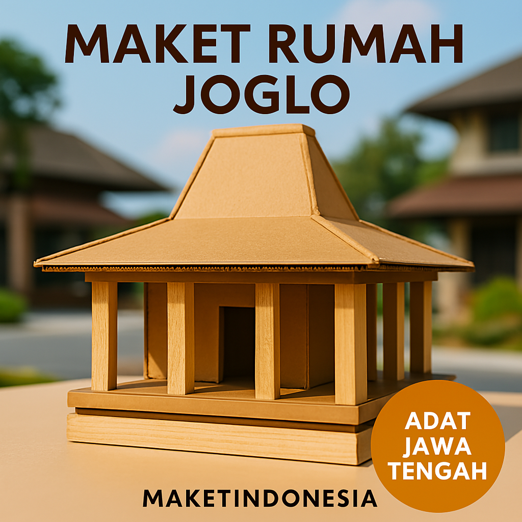 Jual Belum Dirakit Diy Maket Rumah Joglo dari bahan kardus miniatur ...