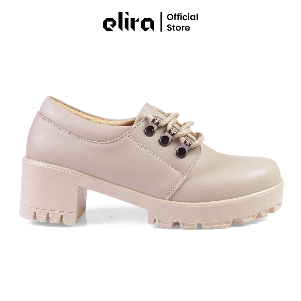 Jual ELIRA Sepatu Oxford Wanita JOJO Cream Black Pantofel Shoes Formal ...