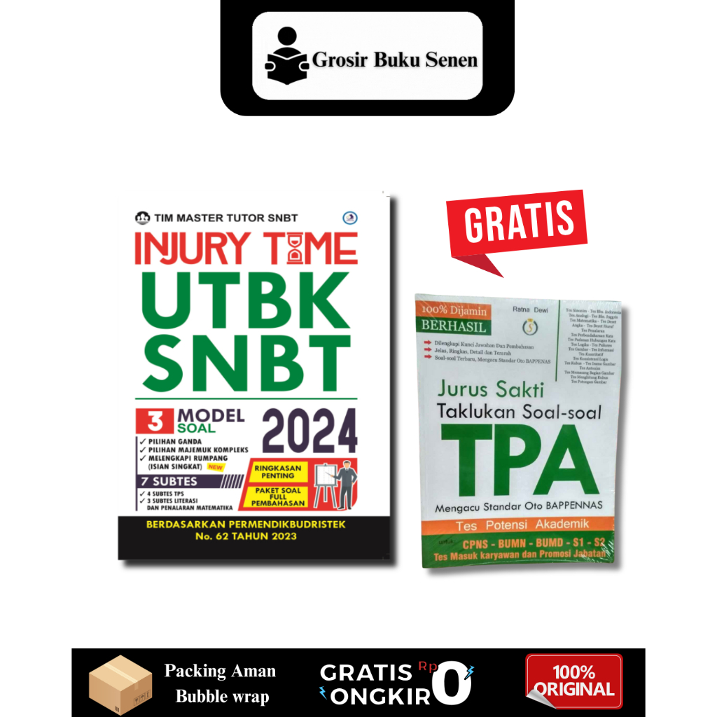 Jual BUNDLING INJURY TIME UTBK SNBT 2024 - TIM MASTER TUTOR SNBT - KOMPAS ILMU - PLUS JURUS ...