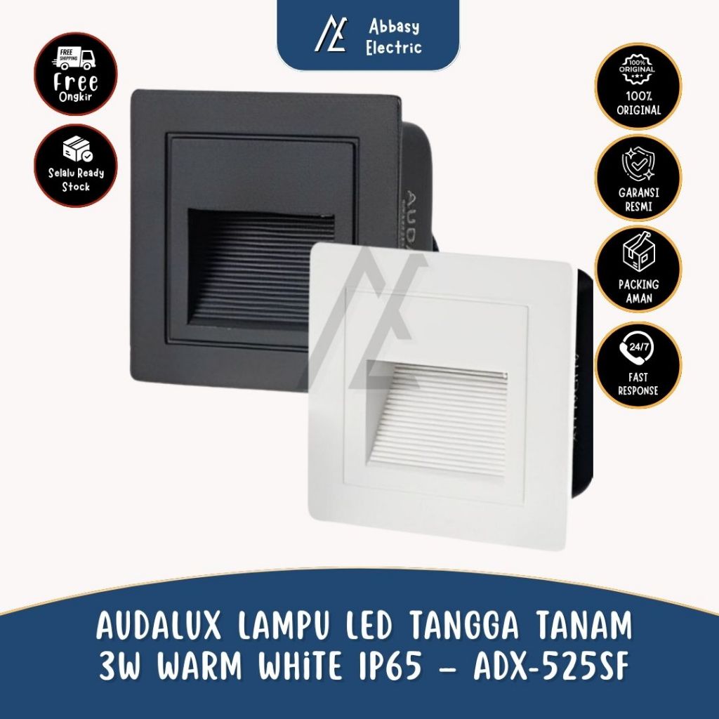 Jual Audalux Lampu LED Tangga Tanam 3W Warm White IP65 – ADX-525SF 3 ...