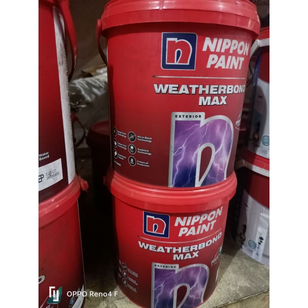 Jual Cat Nippon Paint Weatherbond Max Exterior Quartz 5 Liter / 5 kg ...