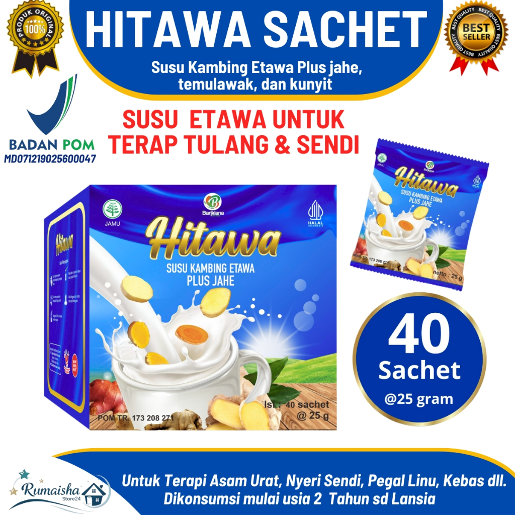 Jual Hitawa 1 KG isi 40 Sachet – Paket Susu Etawa Plus Herbal – Cocok ...