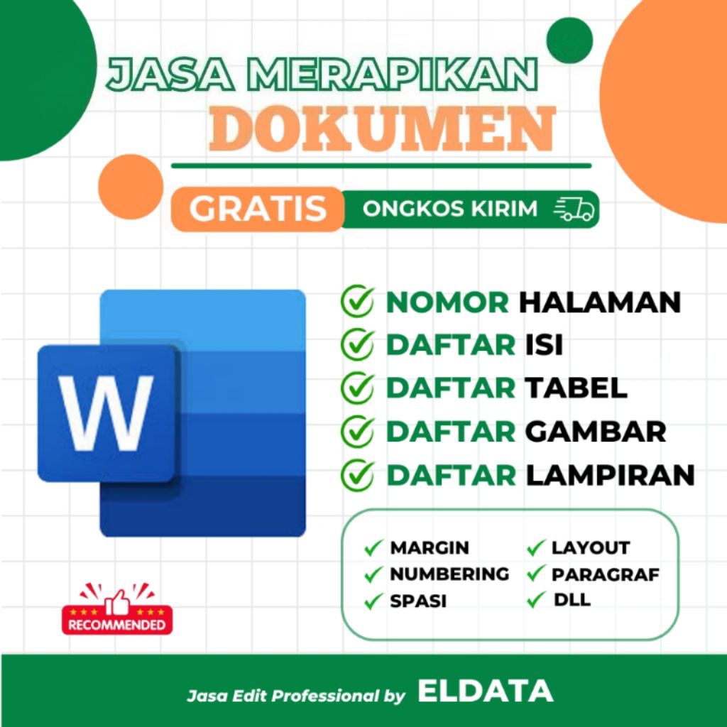 Jual Jasa Merapikan Dokumen File Word | Pembuatan Daftar Isi | Halaman ...